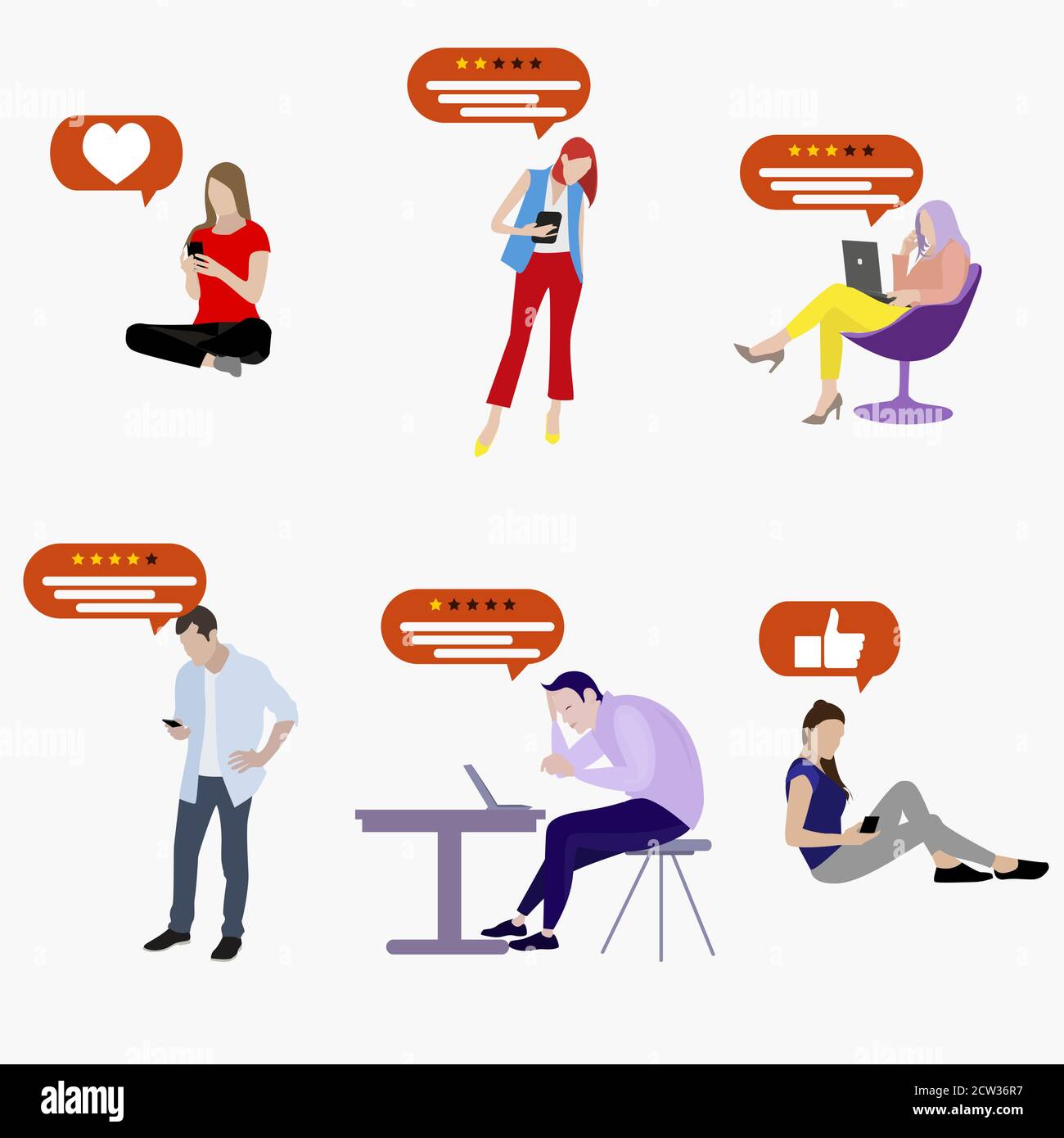 Review writing Stock Vector Images - Alamy