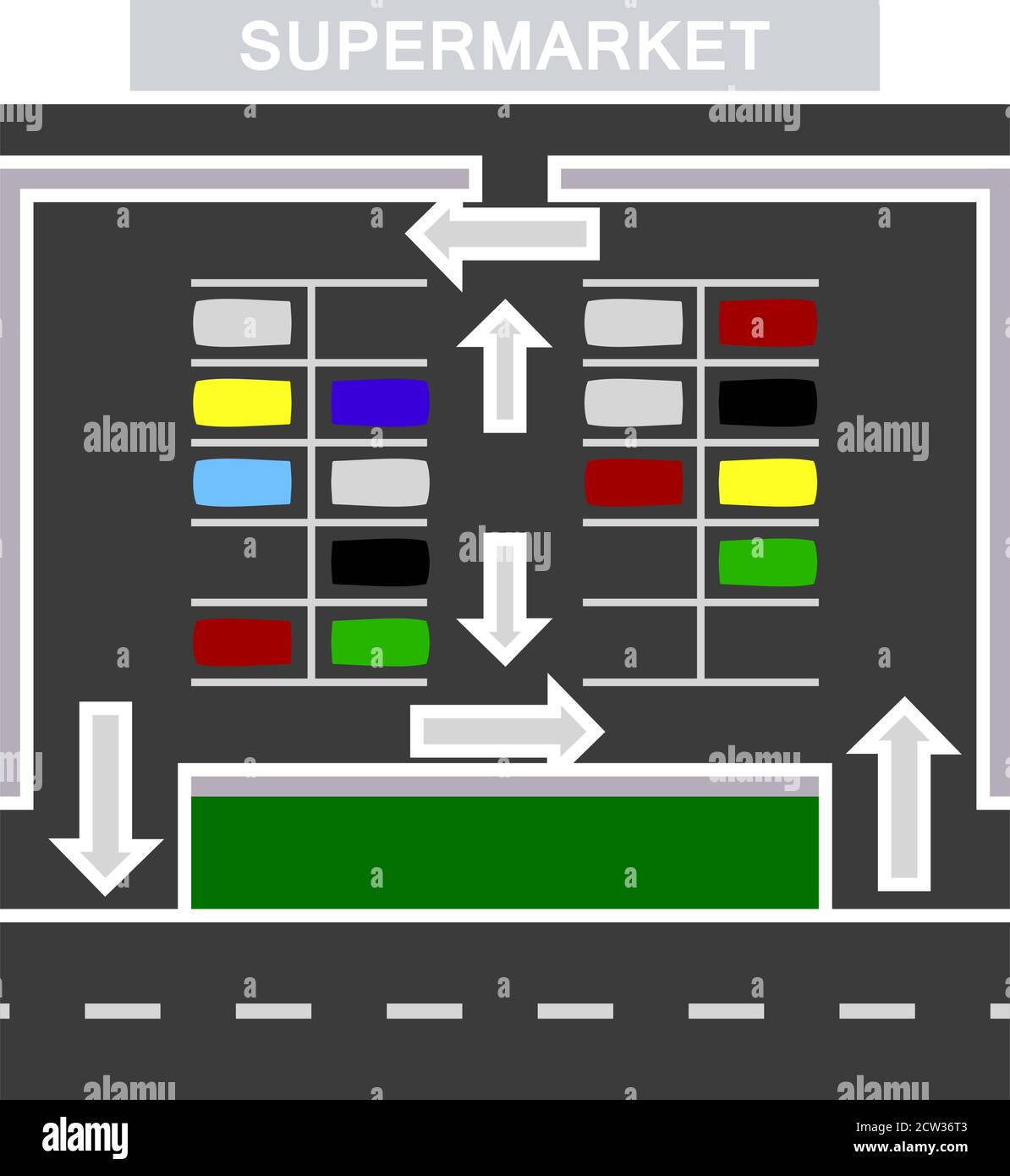 Car parking block Stock Vector Images - Alamy