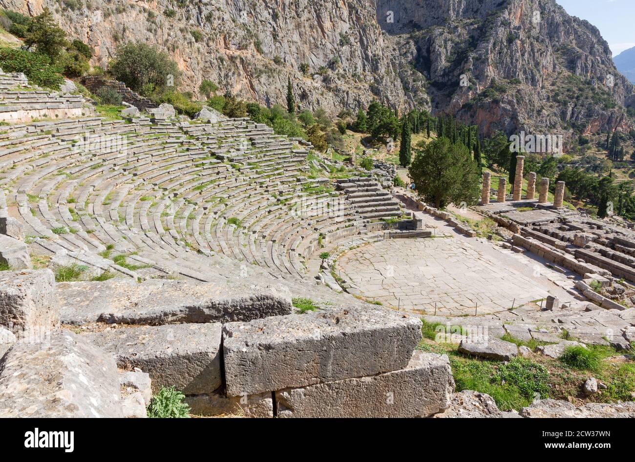 Delphi greece amphitheater archaeological greek hi-res stock ...