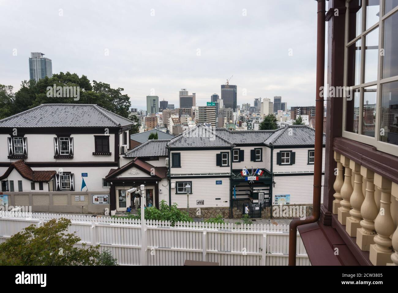 View from the former Drewell House,or Rhine House, a western style ...