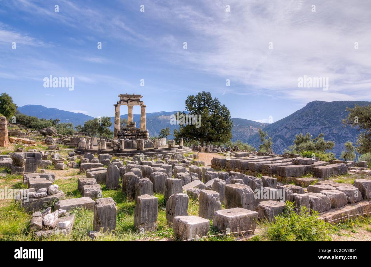 Sanctuary of Athena Pronaia, Delphi, Greece Stock Photo - Alamy