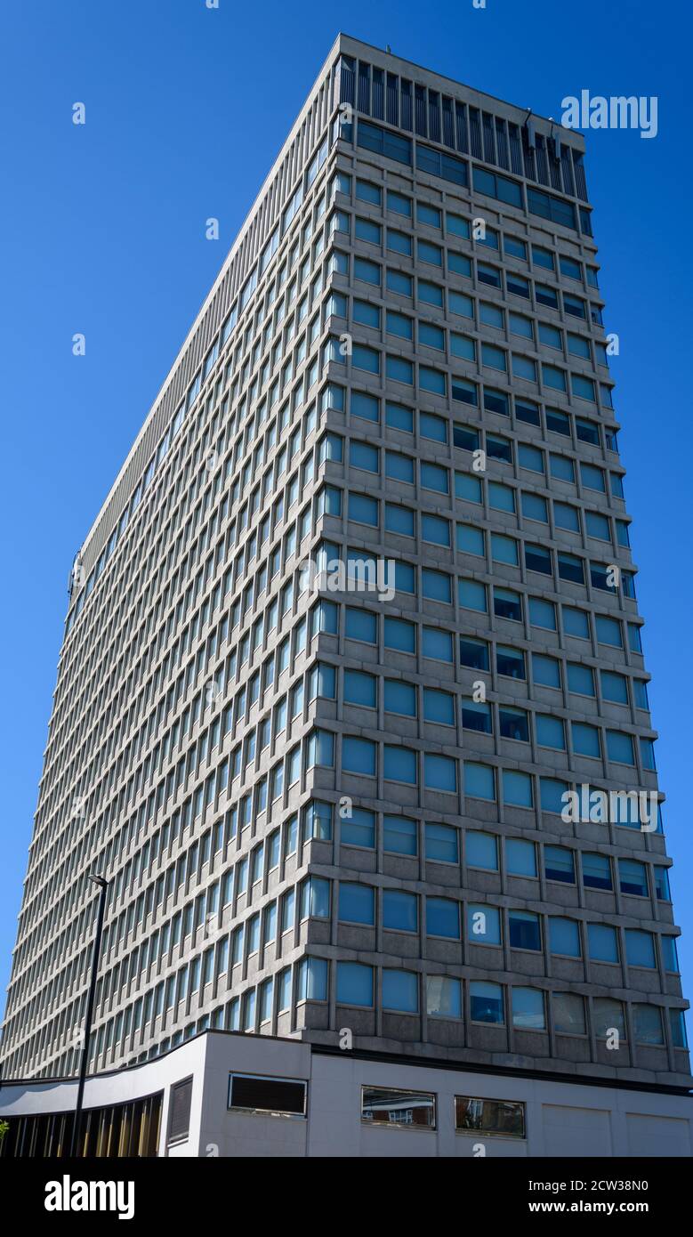 London, United Kingdom - July 30 2020: An 1970's office building on ...