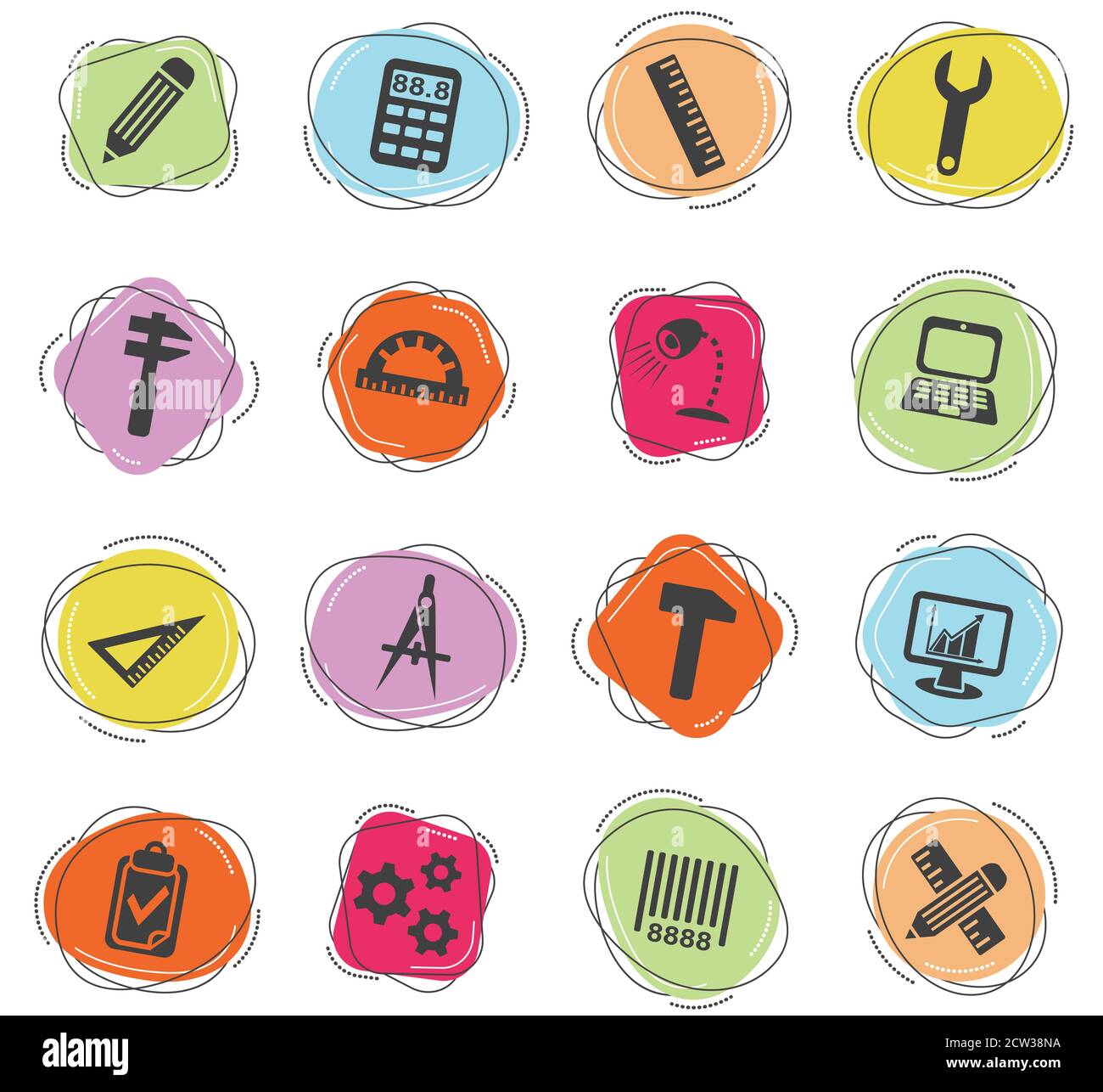engineering icon set Stock Vector Image & Art - Alamy