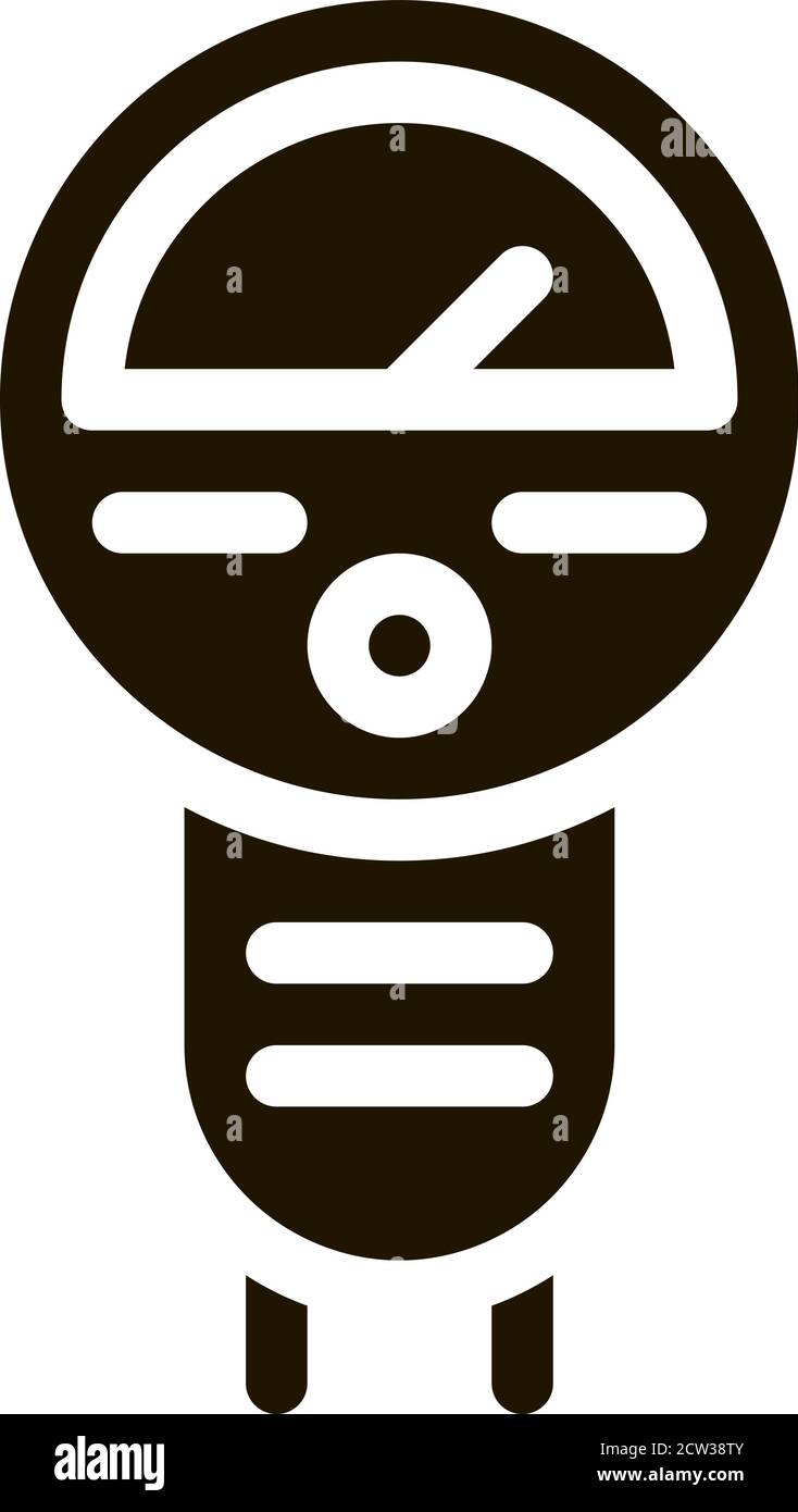 Parking Meter Icon Vector Glyph Illustration Stock Vector Image & Art ...