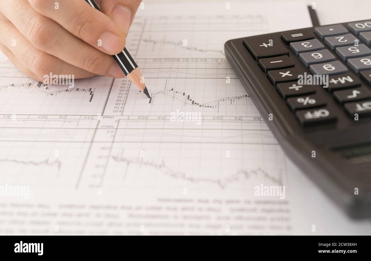 Financial Advisor stock market graphs analysis. Investment, Analysis ...