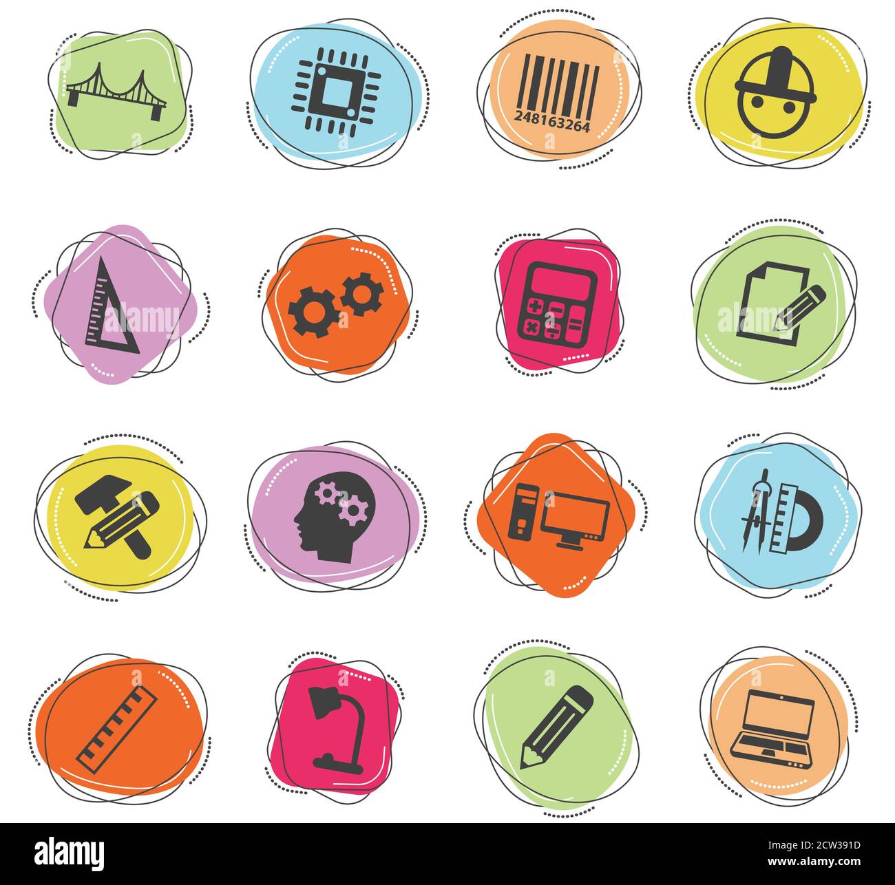 engineering icon set Stock Vector Image & Art - Alamy