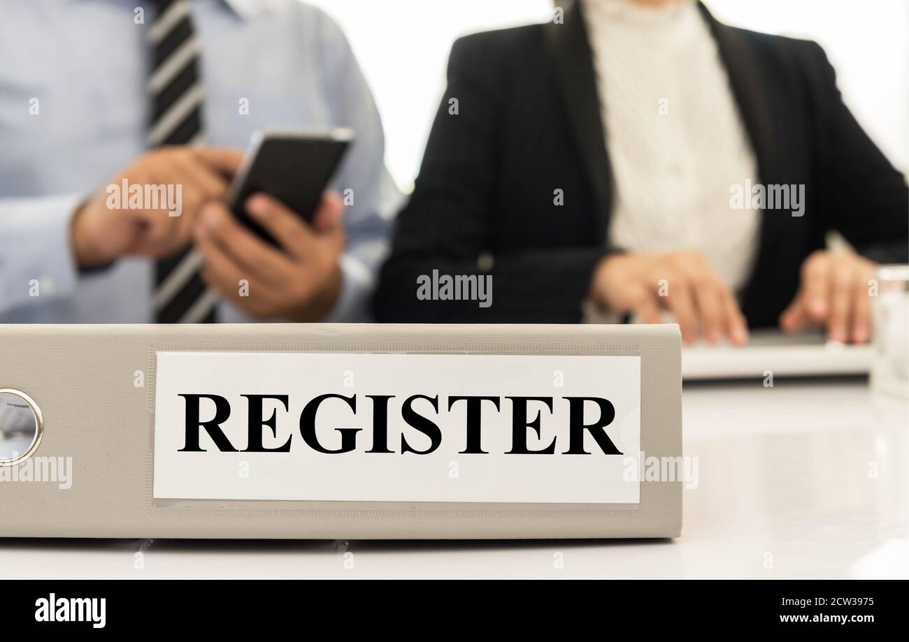 Registration desk hi-res stock photography and images - Alamy