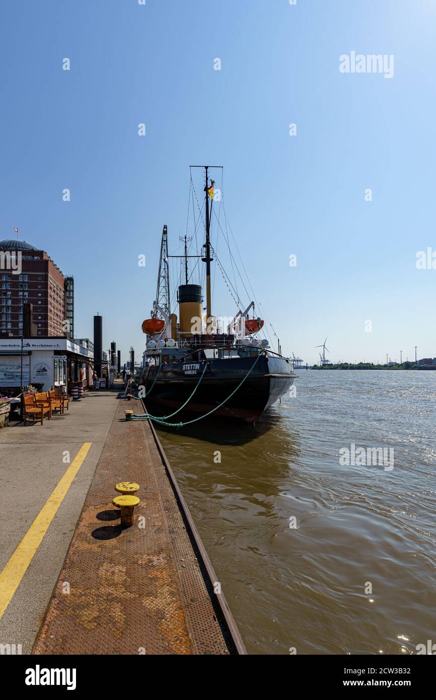 Old historic steam ice breaker ship Stettin located at the museum ...