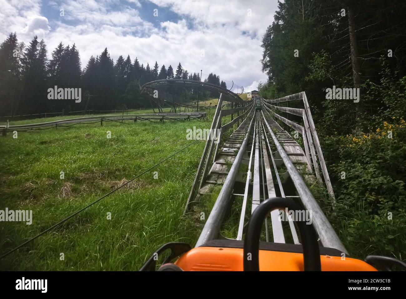 Summer toboggan run in the Austrian Alps Stock Photo - Alamy