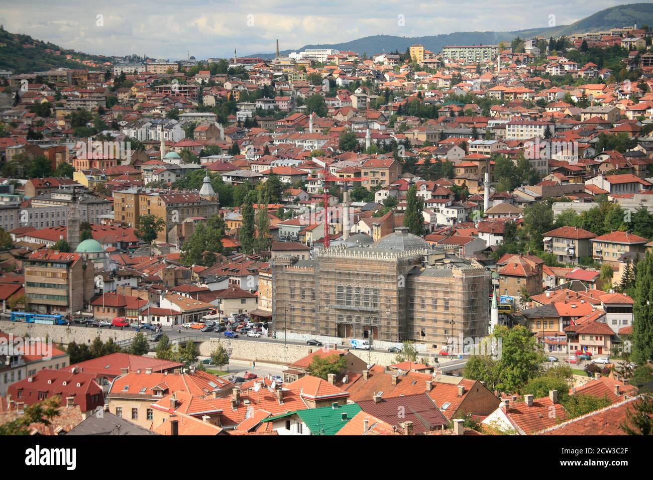 View over the city of Sarajevo, capital of Bosnia-Herzegovina Stock ...