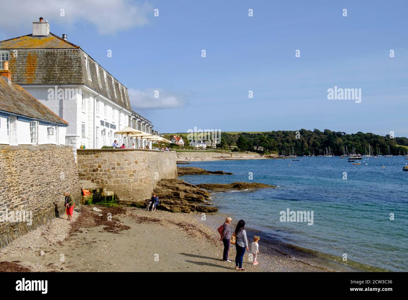 The Idle Rocks hotel. St Mawes a coastal town on the Roseland Peninsula ...