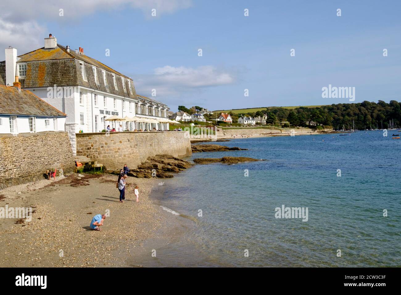 The Idle Rocks hotel. St Mawes a coastal town on the Roseland Peninsula ...