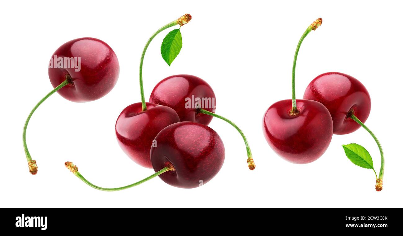 Cherry isolated on white background with clipping path Stock Photo - Alamy