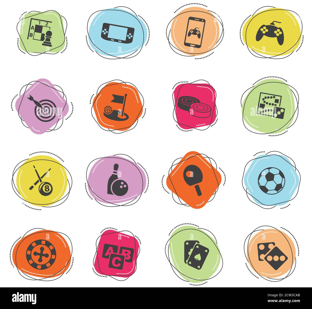 games icon set Stock Vector Image & Art - Alamy
