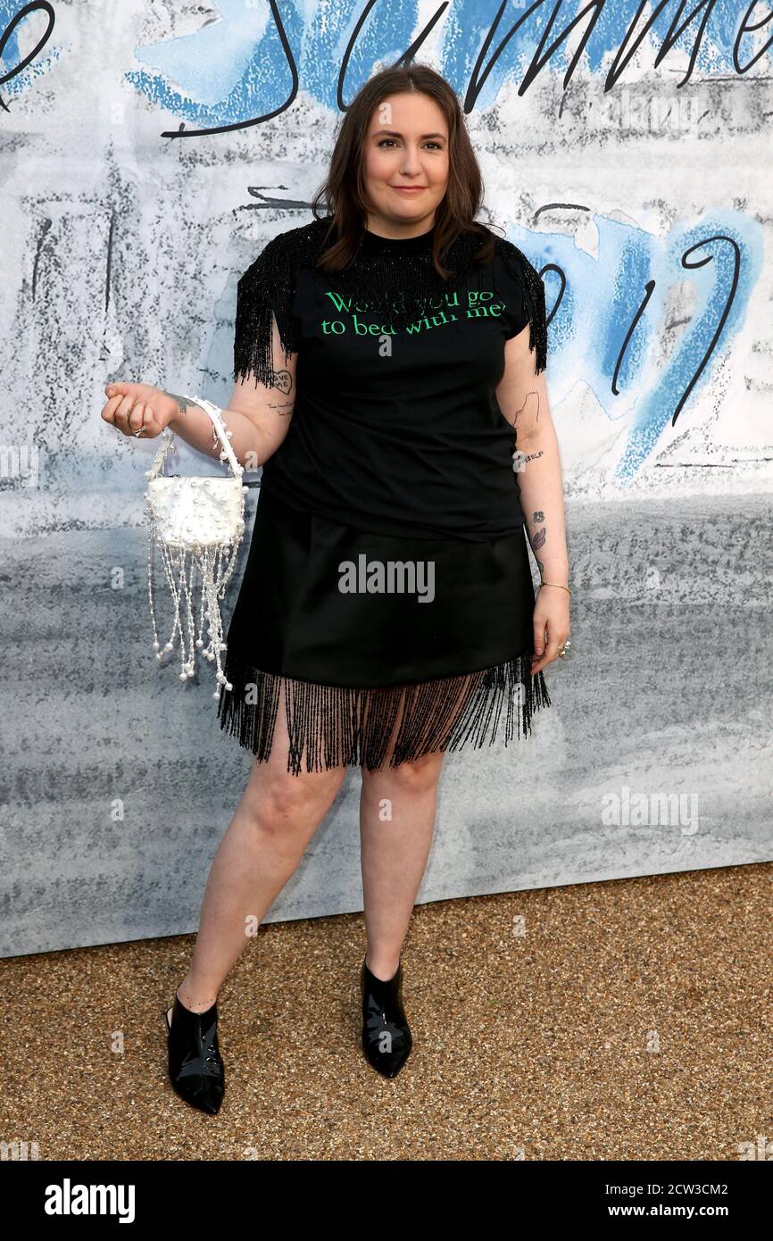 Lena Dunham attends The Summer Party 2019 at The Serpentine Gallery on ...
