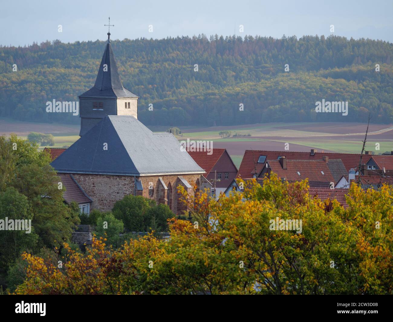 waldeck city and the edersee in germany Stock Photo - Alamy