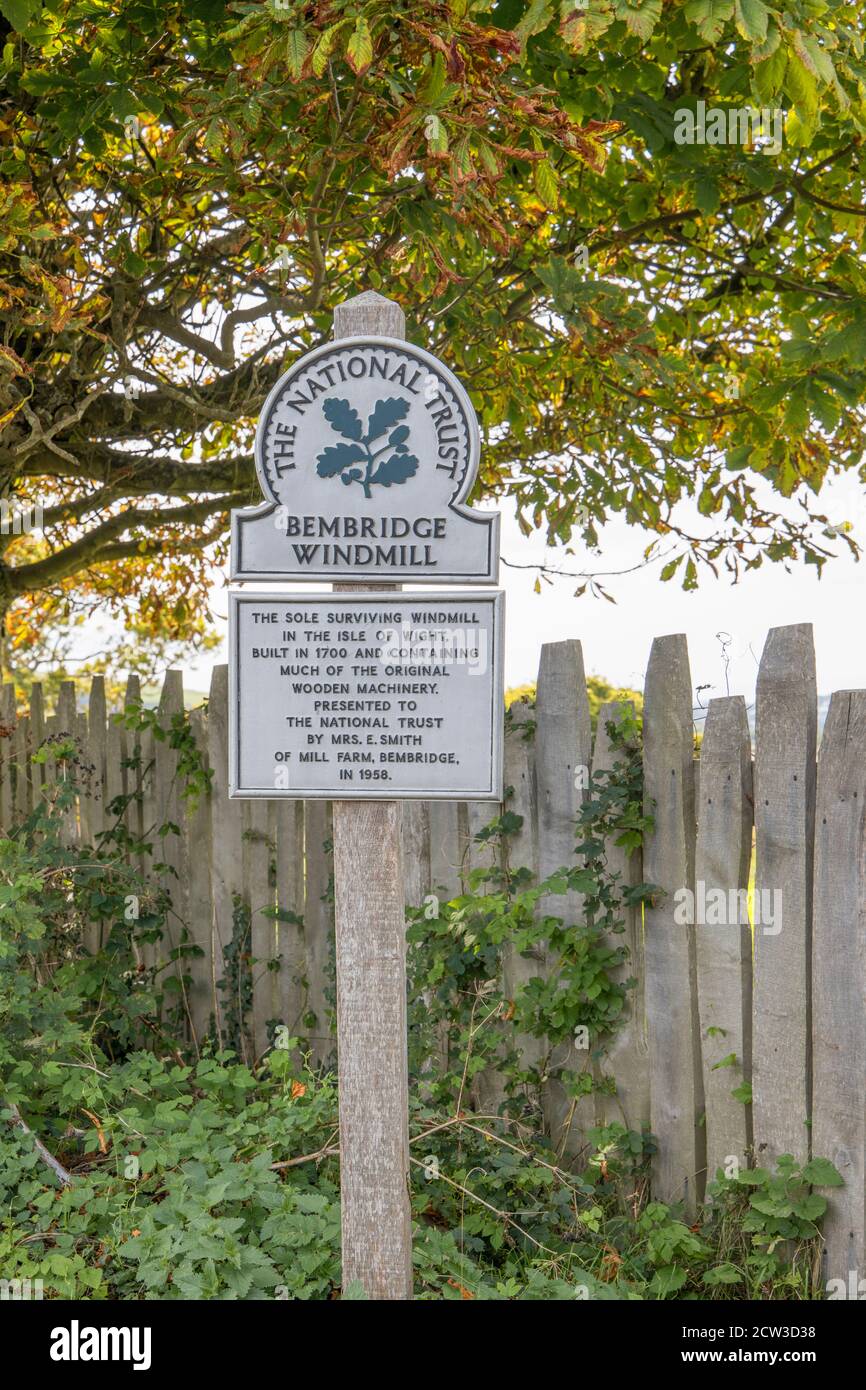 the historic bembridge windmill built in 1700 on isle of wight Stock ...
