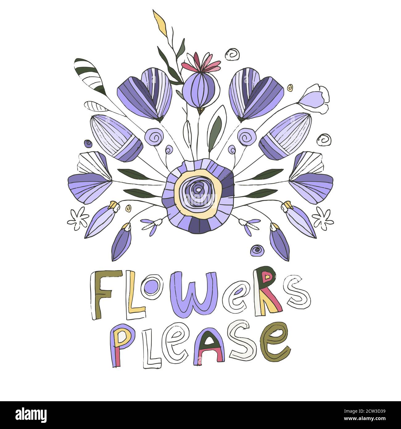 Please bouquet Stock Vector Images - Alamy