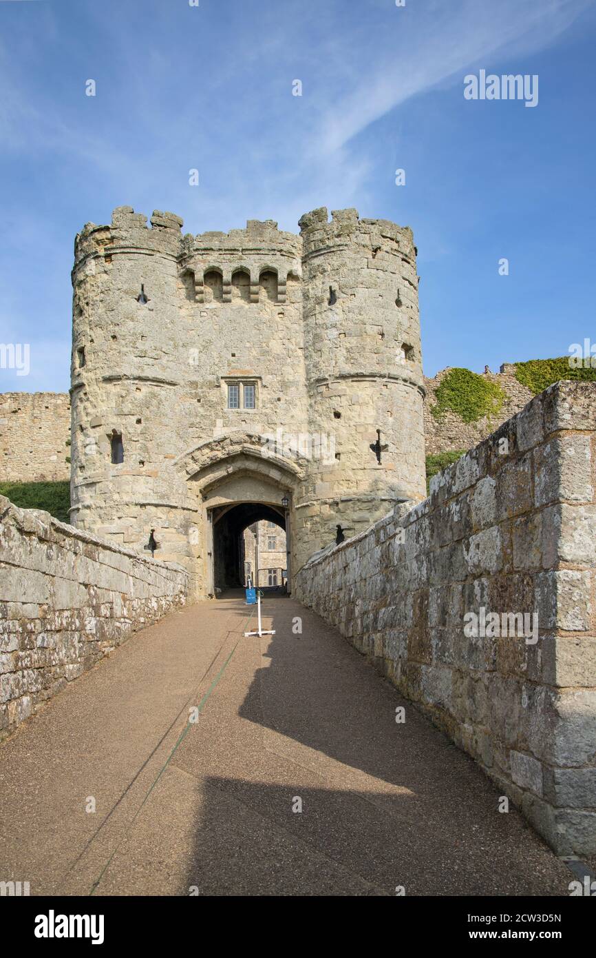 carisbrooke motte-and-bailey castle near newtown on the isle of wight ...