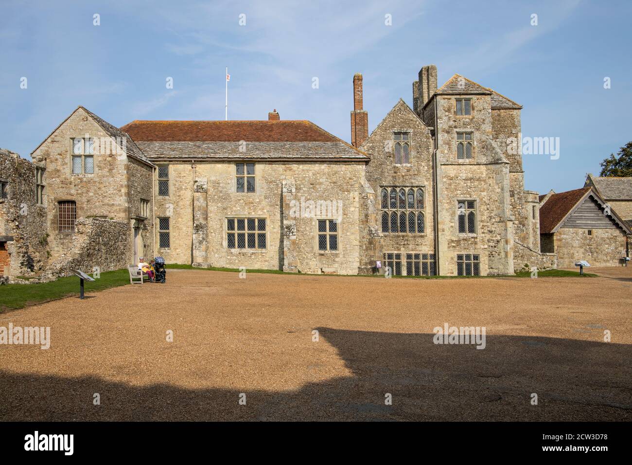 carisbrooke motte-and-bailey castle near newtown on the isle of wight ...