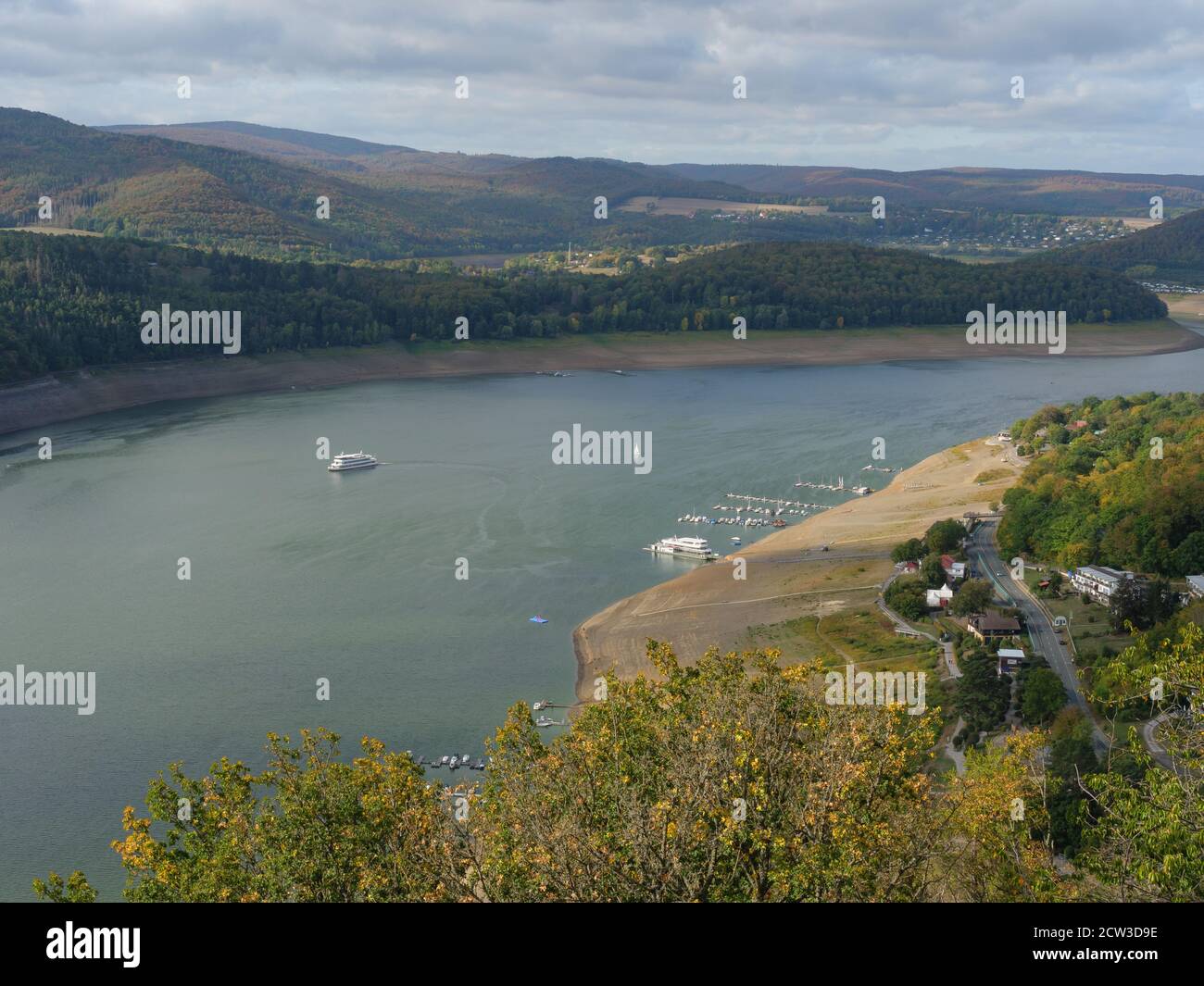 waldeck city and the edersee in germany Stock Photo - Alamy