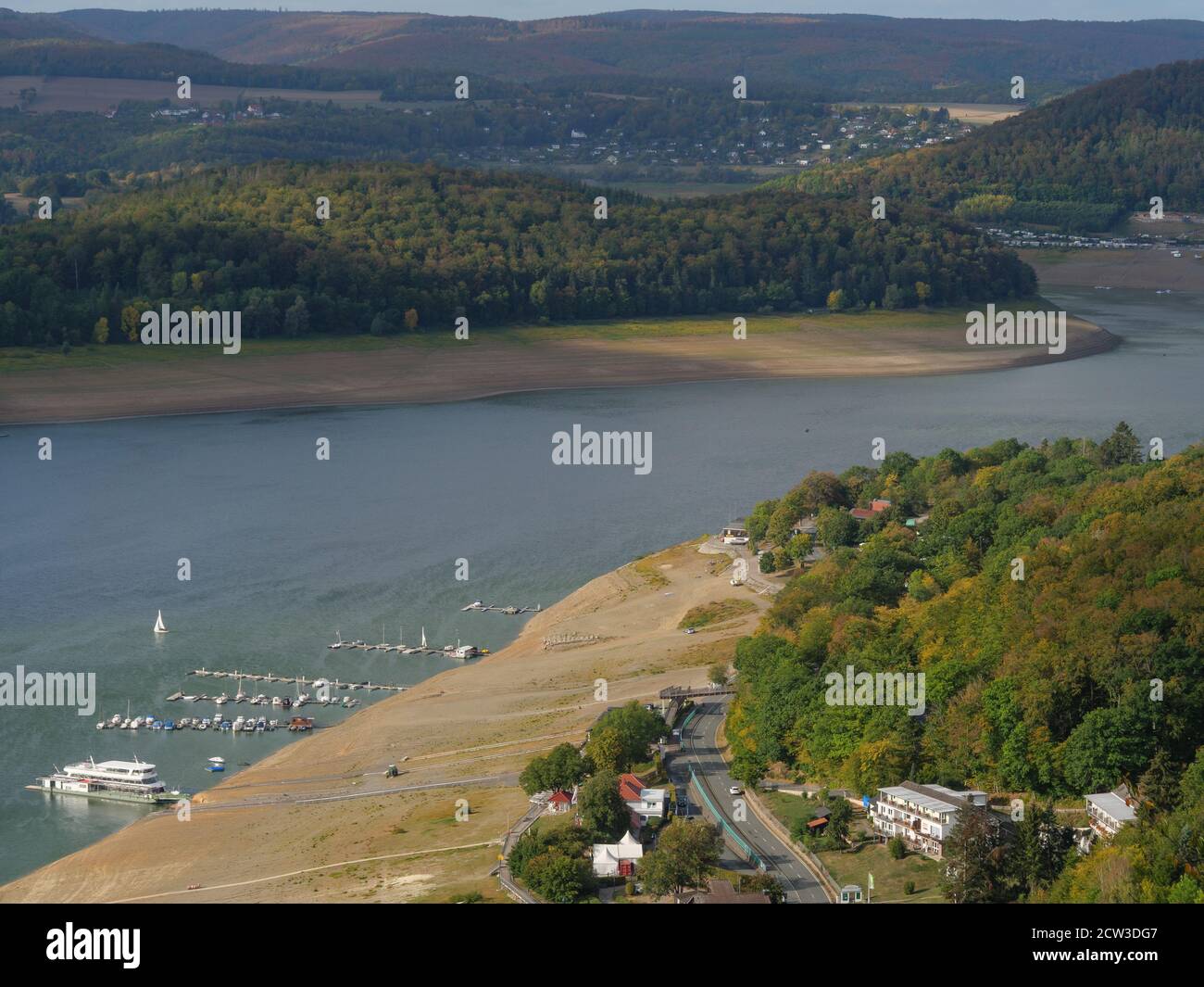 waldeck city and the edersee in germany Stock Photo - Alamy