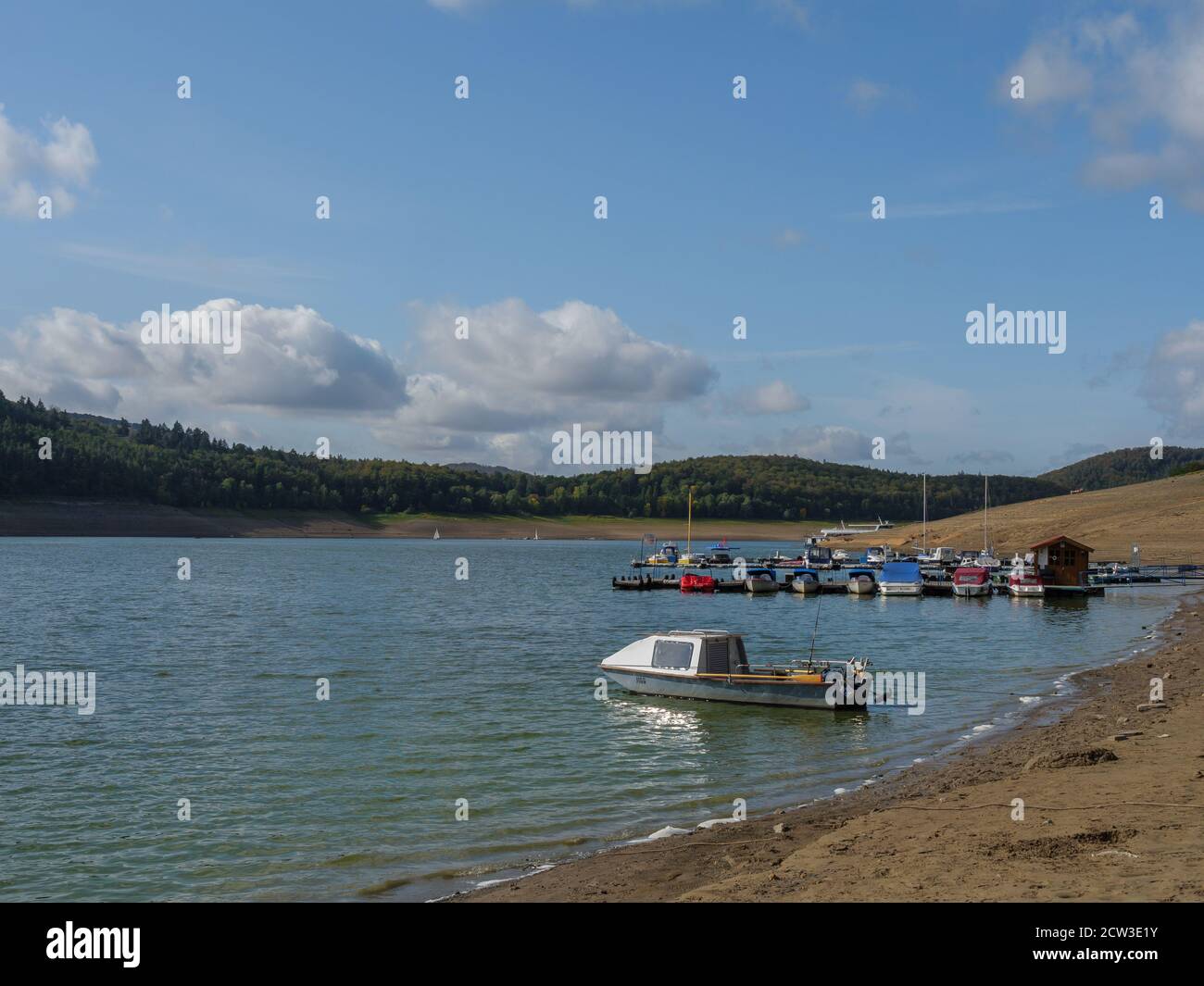 waldeck city and the edersee in germany Stock Photo - Alamy