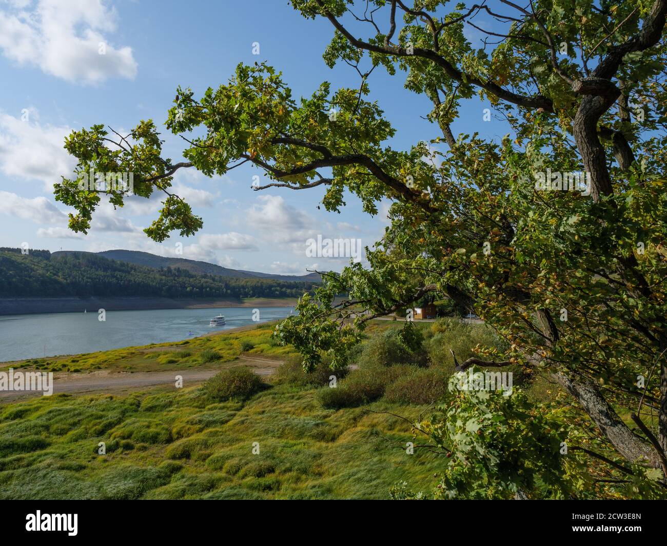 waldeck city and the edersee in germany Stock Photo - Alamy