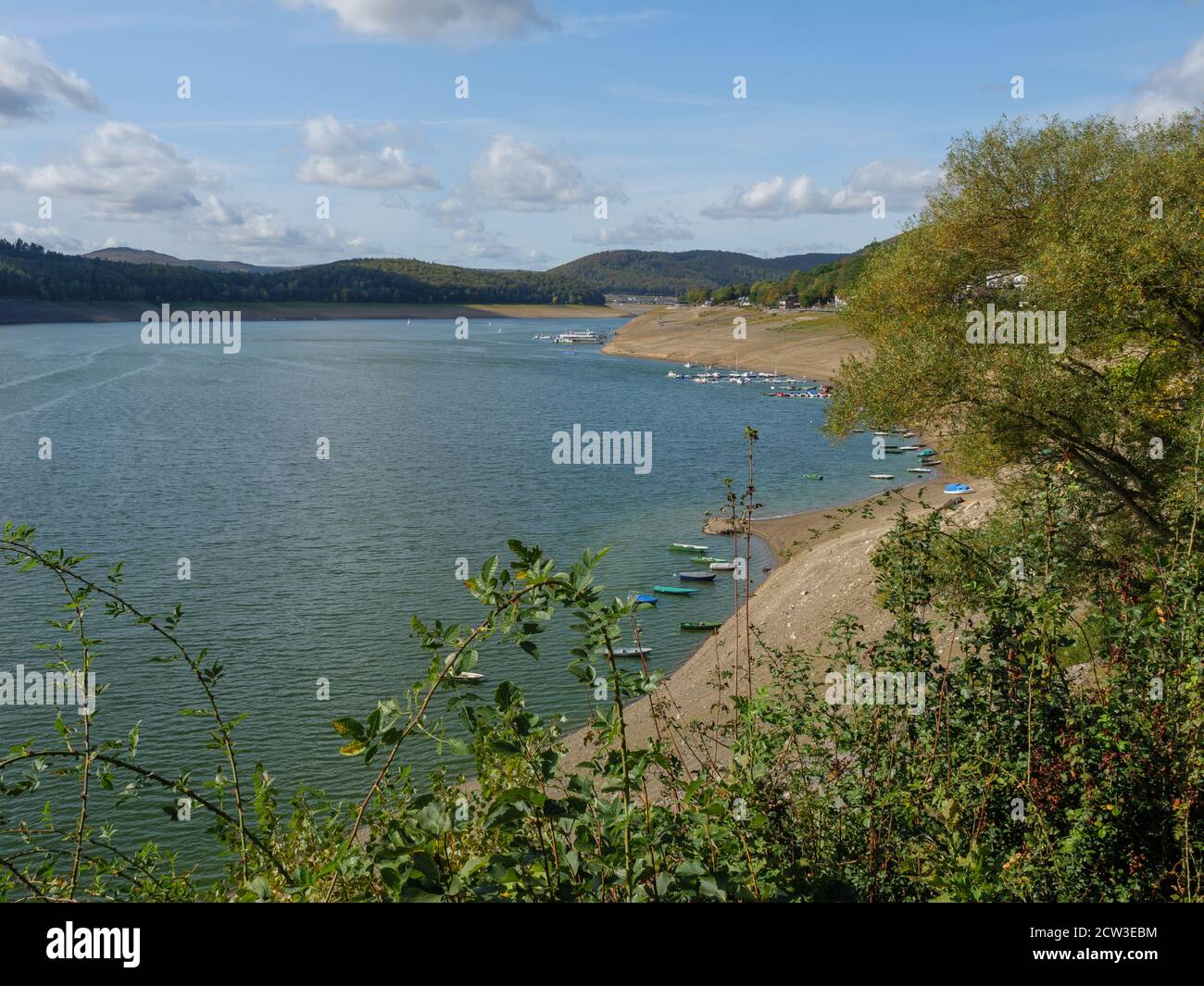 waldeck city and the edersee in germany Stock Photo - Alamy