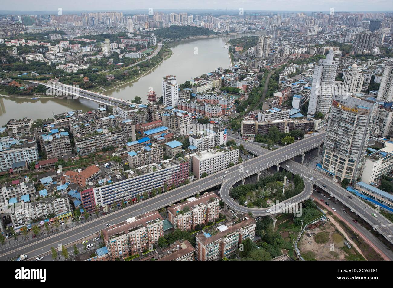 Neijiang. 26th Sep, 2020. Photo taken on Sept. 26, 2020 from a ...