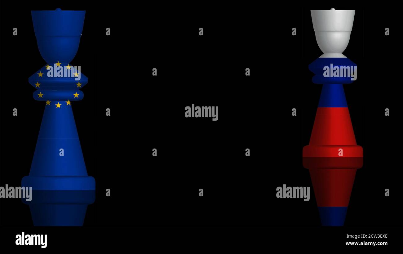3D Illustration of a Conflict Concept between the European Union and ...