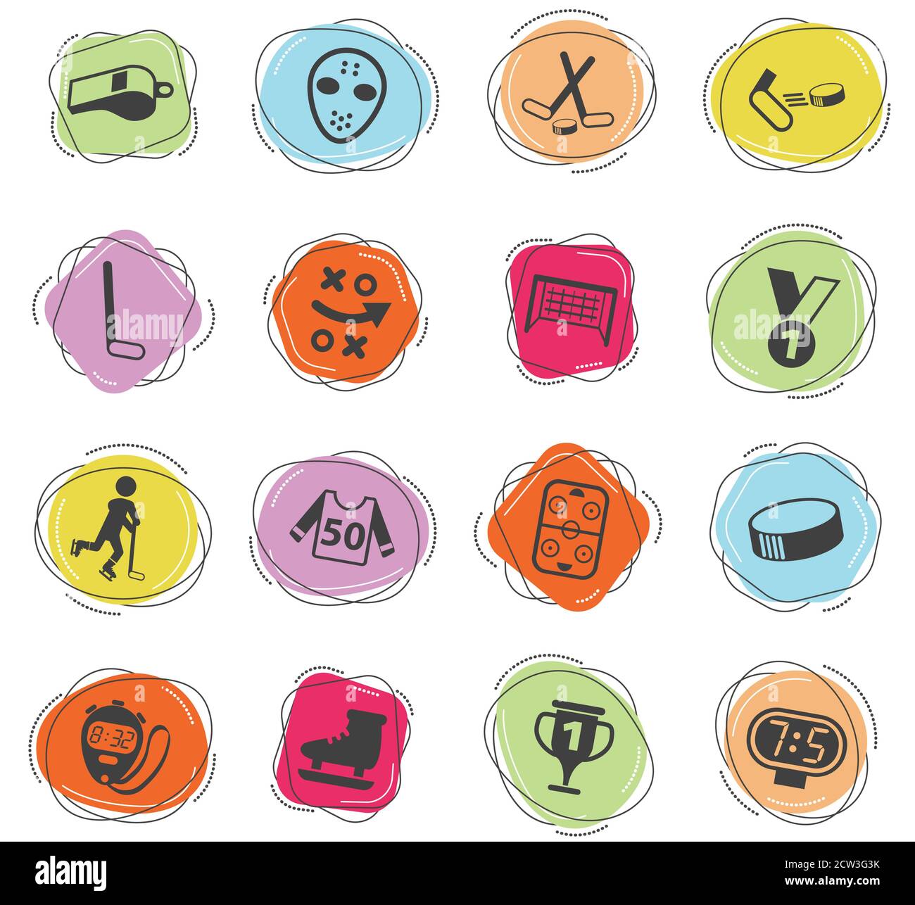 hockey icon set Stock Vector Image & Art - Alamy