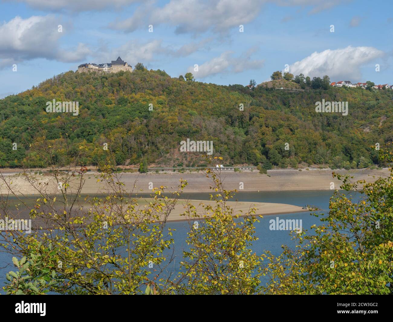 waldeck city and the edersee in germany Stock Photo - Alamy