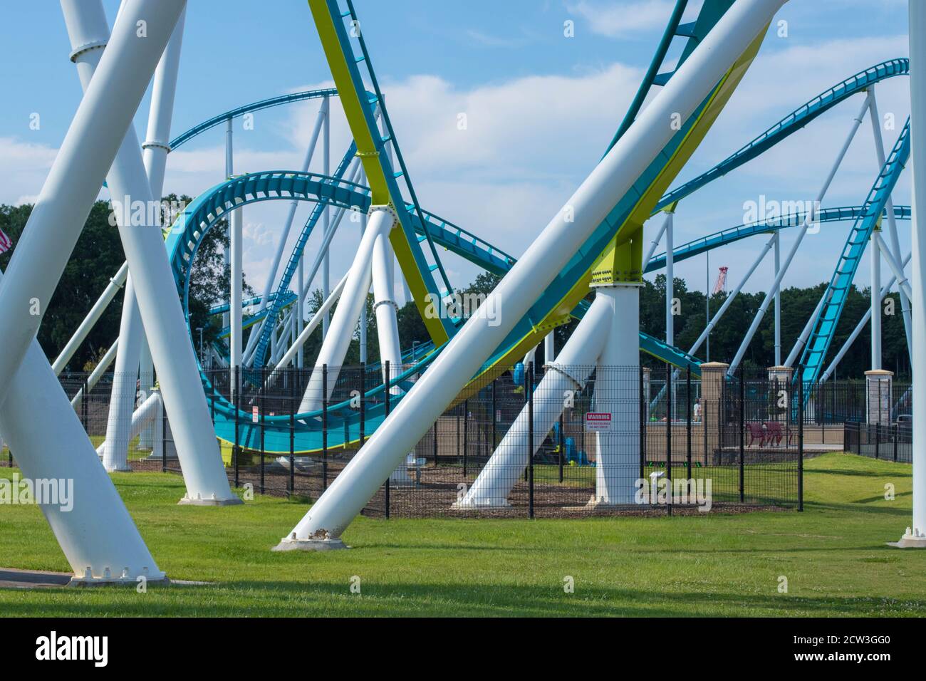 Carowinds, USA - August 19, 2019. Attraction Fury 325 in the theme park ...