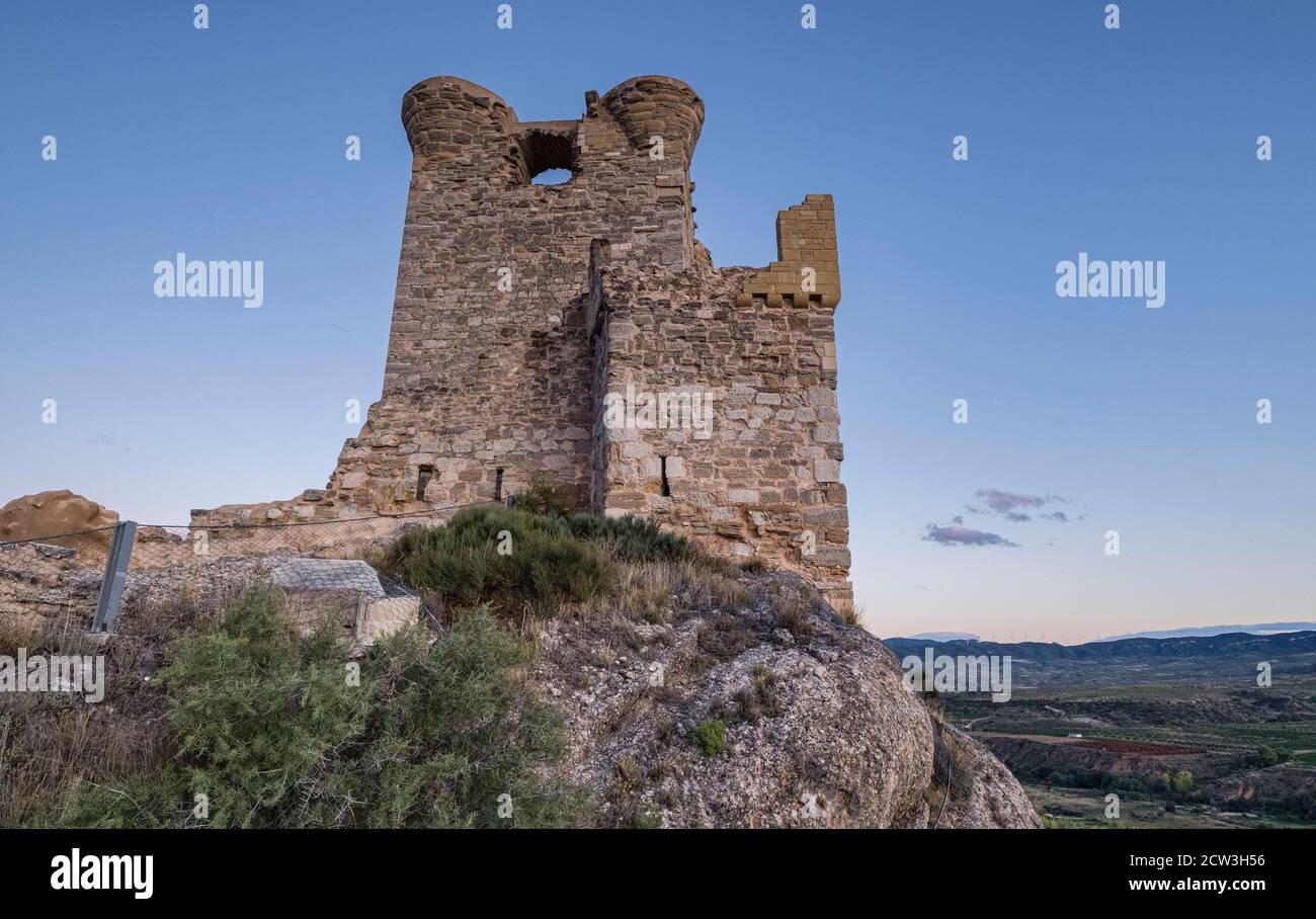 Castillo de Quel, siglo XV, Quel, La Rioja , Spain, Europe Stock Photo ...