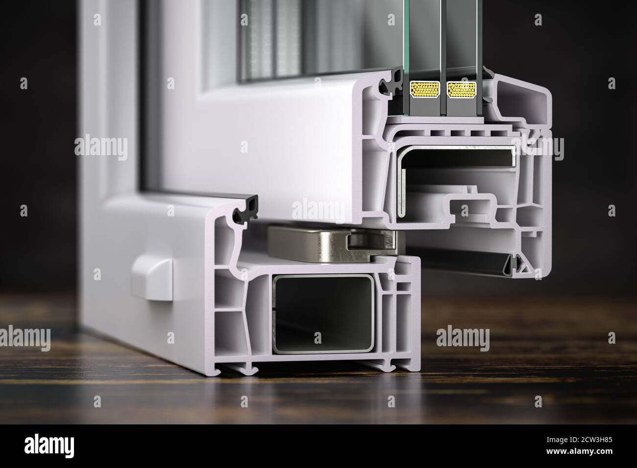 Cross section of pvc profile for window hi-res stock photography and ...