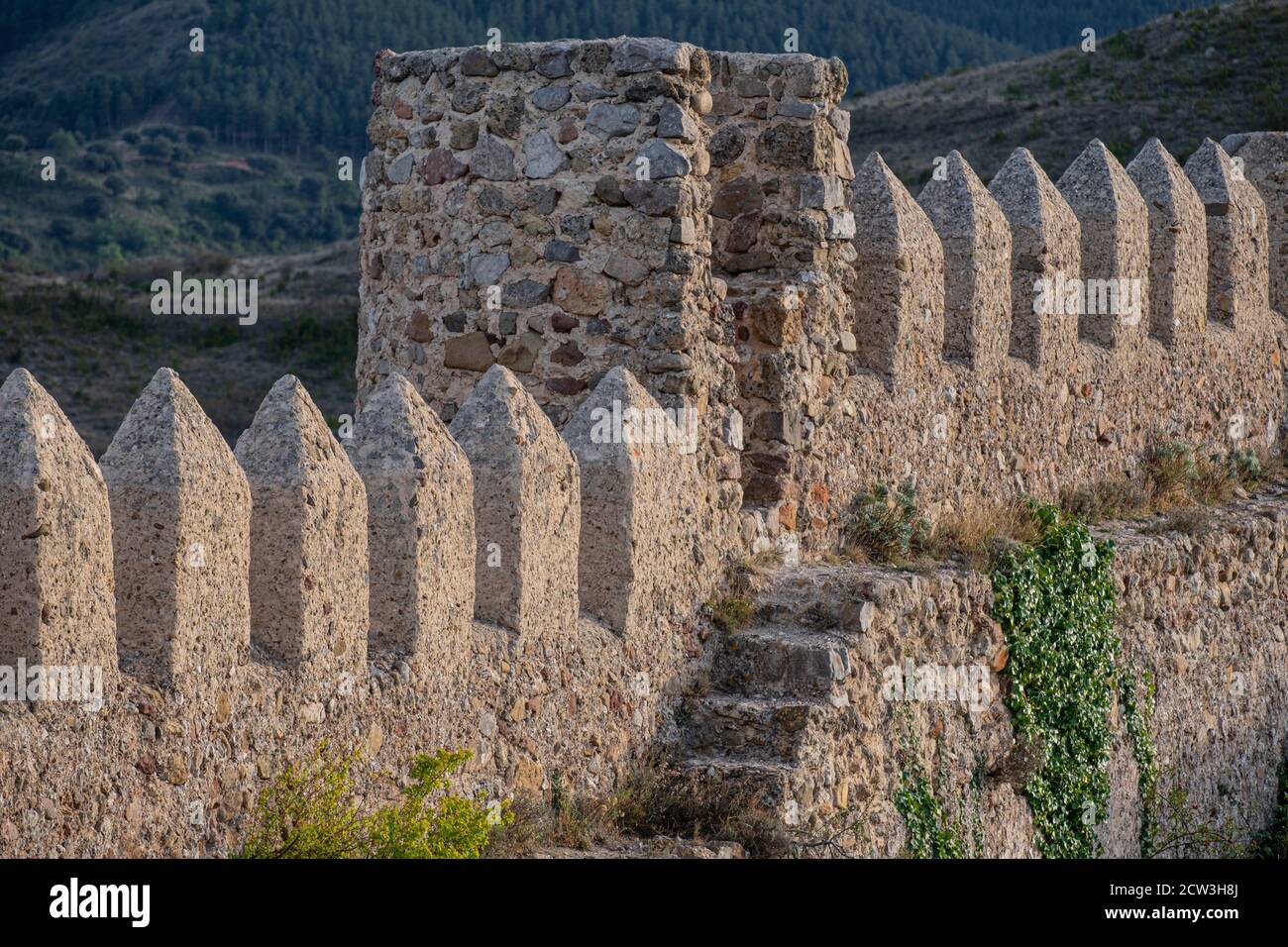 murallas y paseo de ronda, Castillo de Clavijo, Clavijo, La Rioja ...