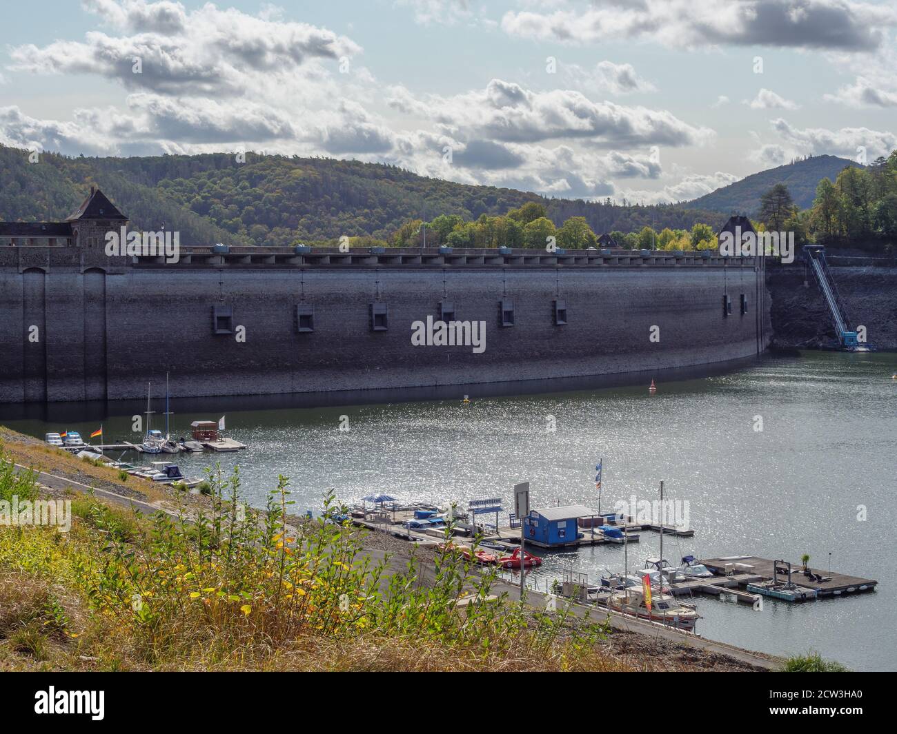 waldeck city and the edersee in germany Stock Photo - Alamy