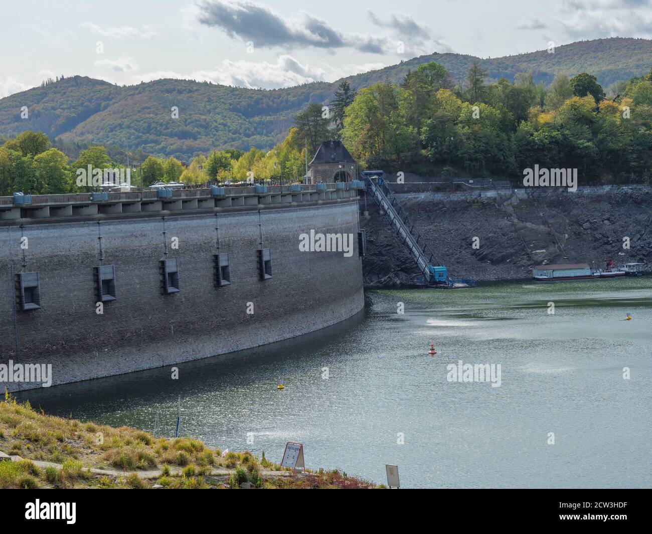 waldeck city and the edersee in germany Stock Photo - Alamy