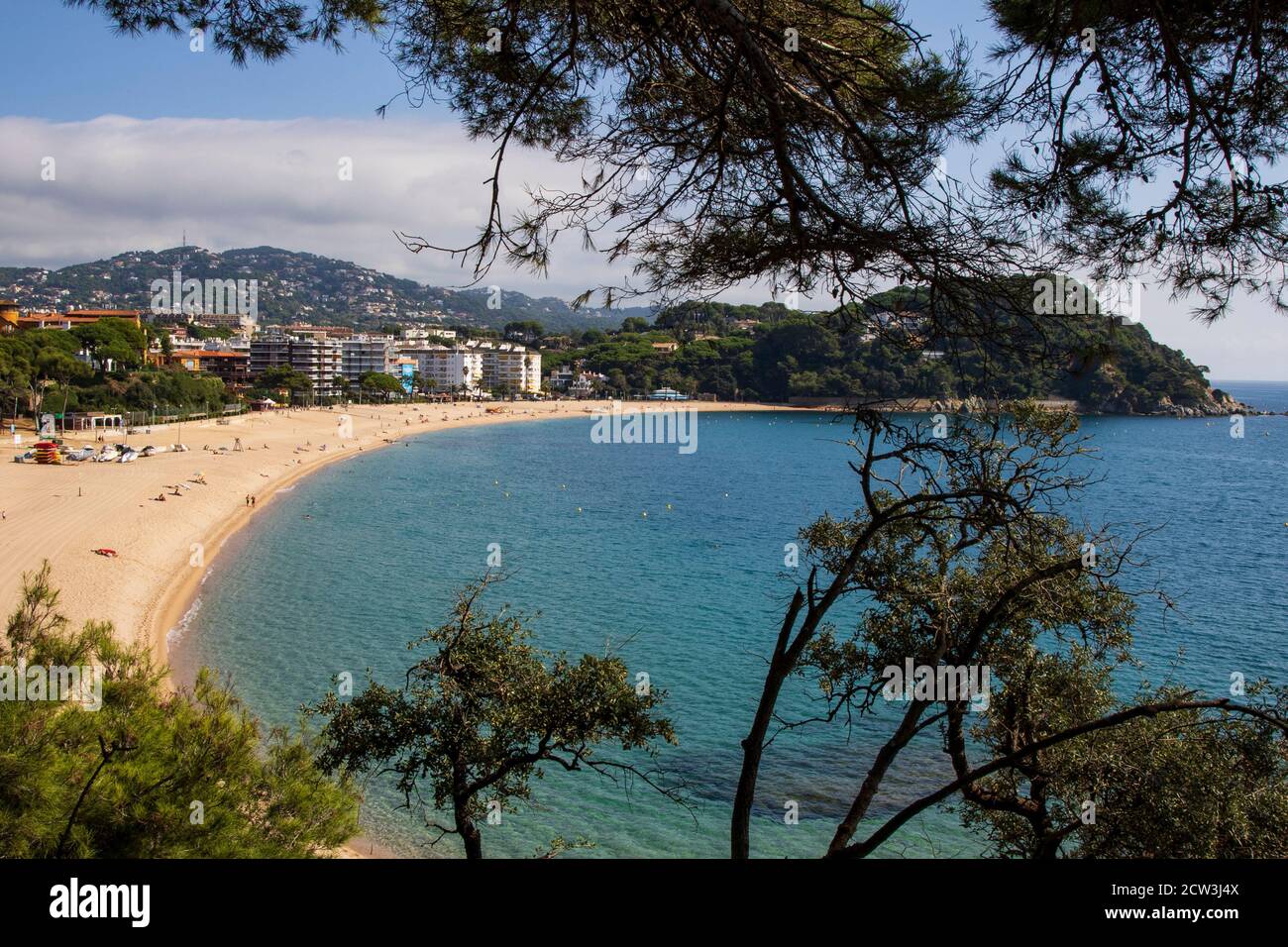 Fenals beach in Lloret de Mar,Costa Brava, Spain Stock Photo - Alamy