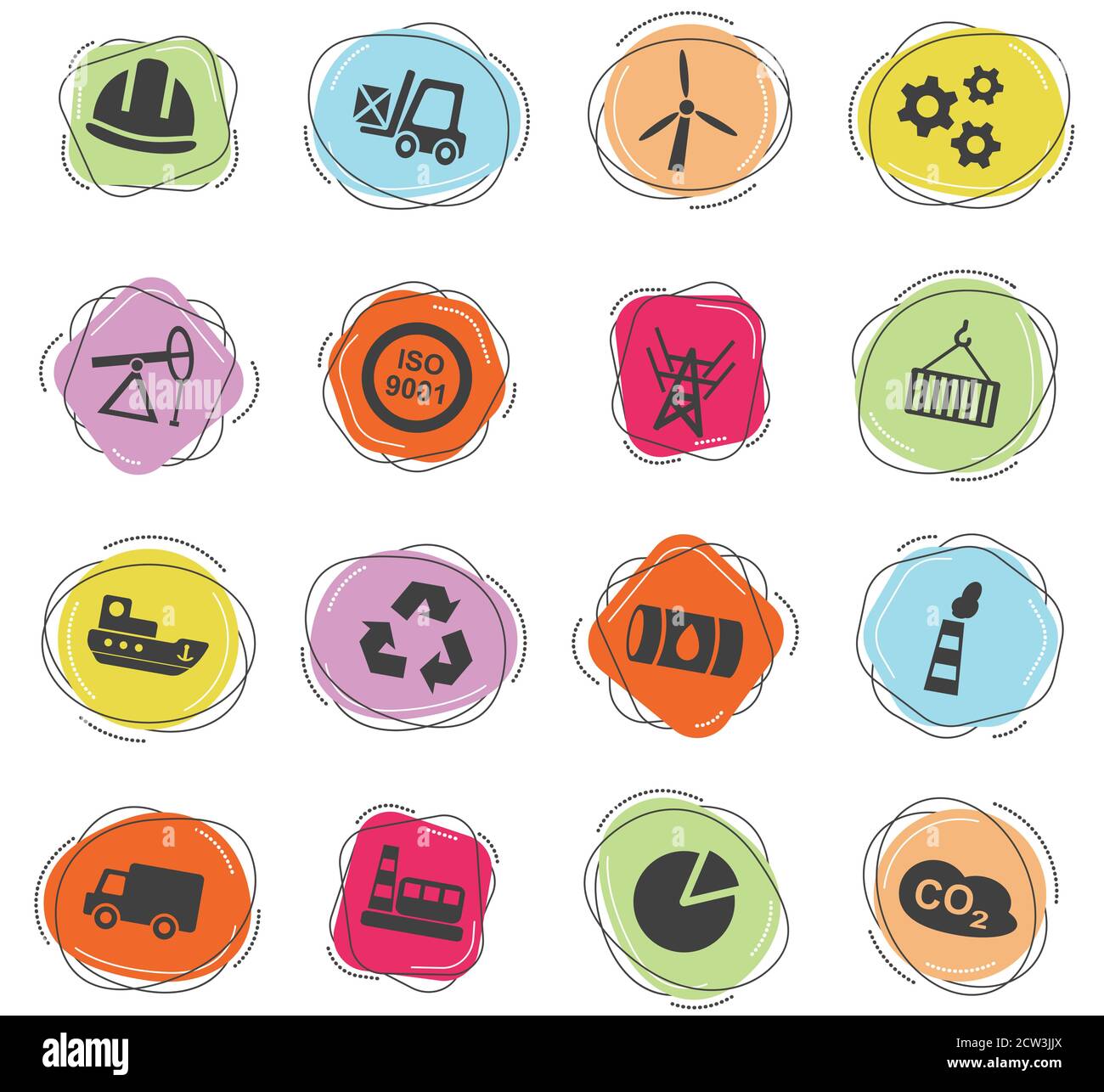 industry icon set Stock Vector Image & Art - Alamy