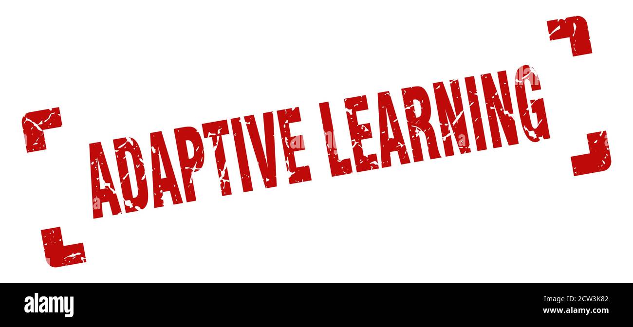 adaptive learning stamp. square grunge sign on white background Stock ...