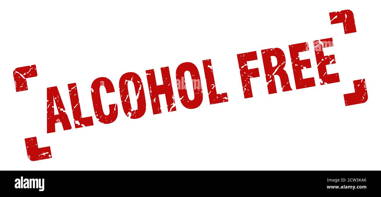 alcohol free stamp. square grunge sign on white background Stock Vector ...