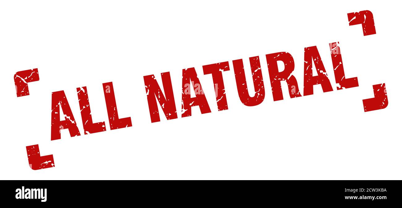 all natural stamp. square grunge sign on white background Stock Vector ...