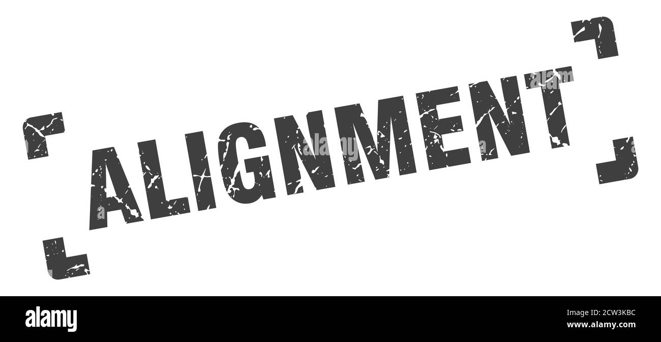 alignment stamp. square grunge sign on white background Stock Vector ...