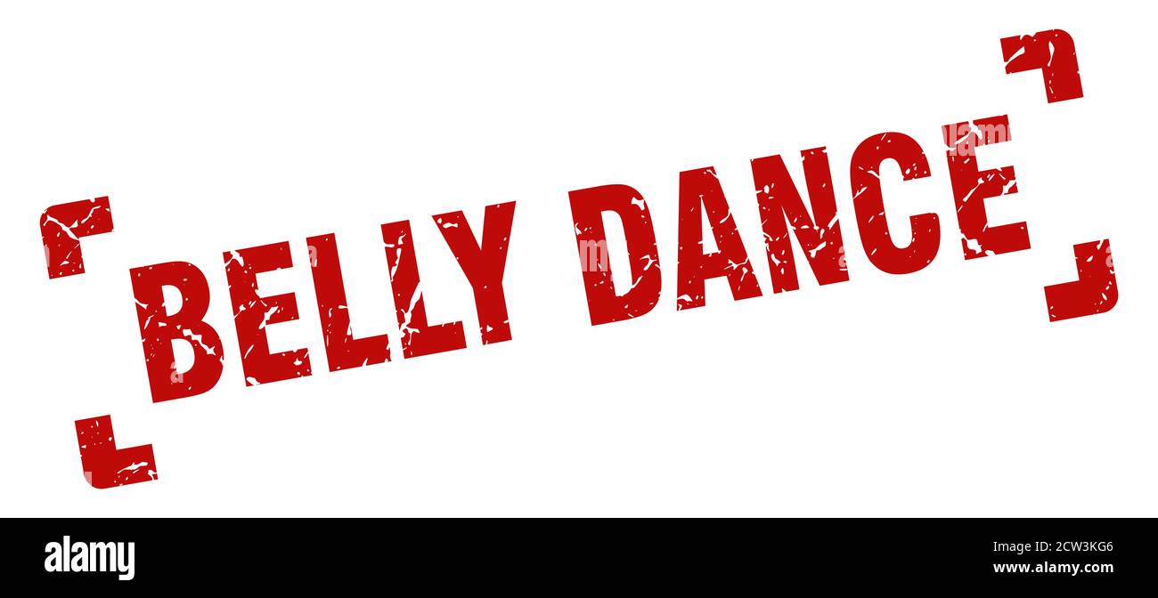 belly dance stamp. square grunge sign on white background Stock Vector ...