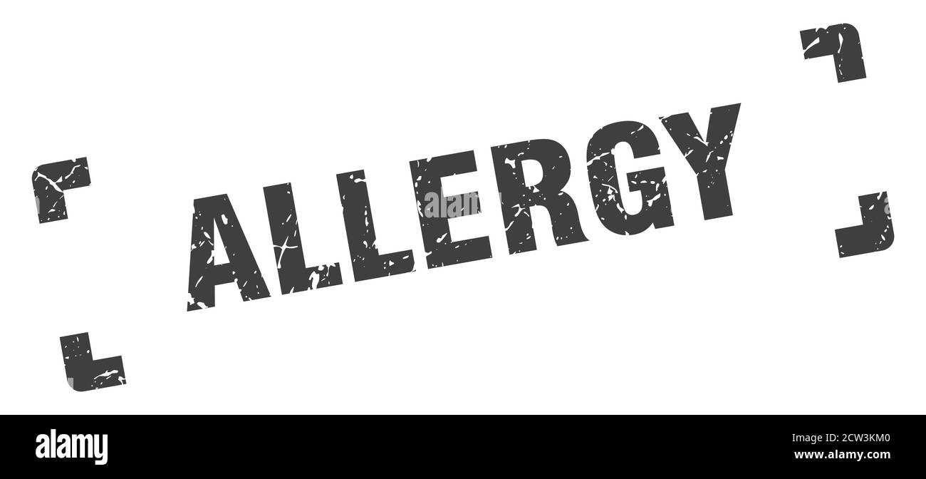 allergy stamp. square grunge sign on white background Stock Vector ...