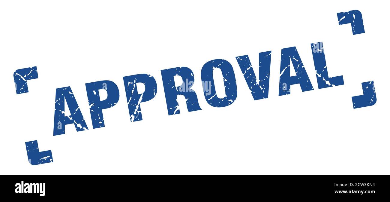 approval stamp. square grunge sign on white background Stock Vector ...