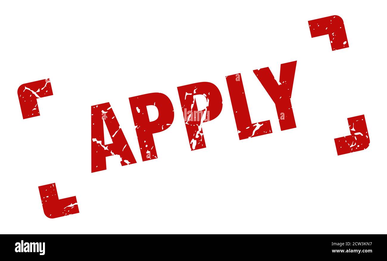 apply stamp. square grunge sign on white background Stock Vector Image ...