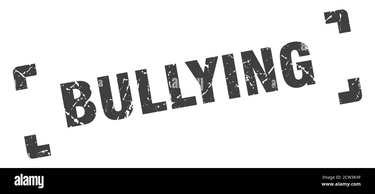 bullying stamp. square grunge sign on white background Stock Vector ...